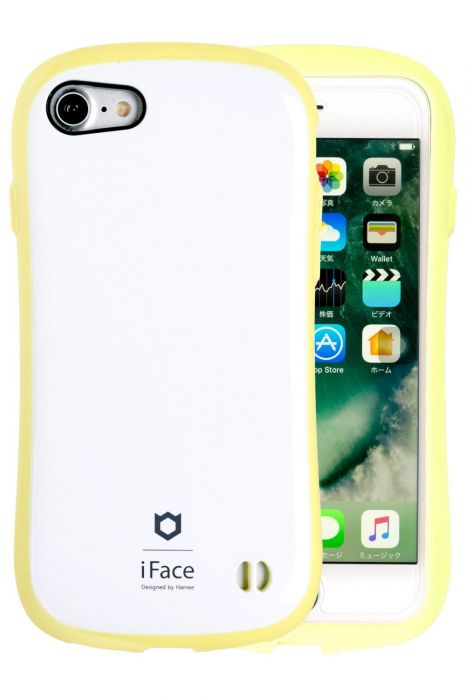 【iPhone 7・8対応】 iFace First Class Pastel ケース ストラップホール付き [ホワイト/イエロー] 1個 ...